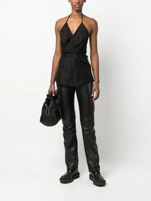 Rick Owens Laura Wraparound Halterneck Top