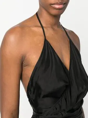 Rick Owens Laura Wraparound Halterneck Top