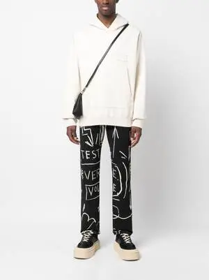 HONEY FUCKING DIJON Doodle-print Trousers