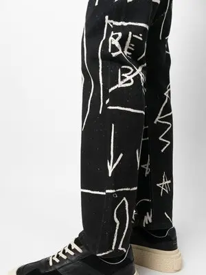 HONEY FUCKING DIJON Doodle-print Trousers