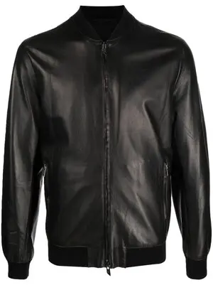 Salvatore Santoro Logo-Charm Leather Jacket In Black - 56% Off