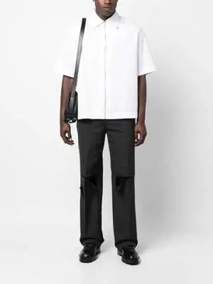 Givenchy Distressed Wool Trousers - Grey