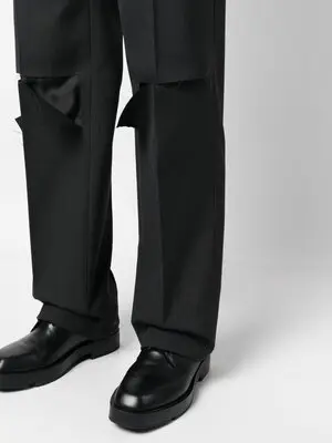 Givenchy Distressed Wool Trousers - Grey