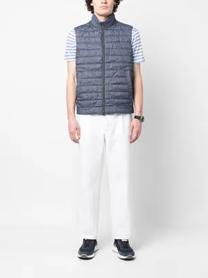 Herno Logo-patch Padded Gilet - Blue