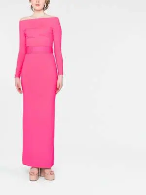 Solace London Boat-neck Maxi Dress