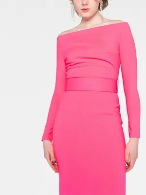 Solace London Boat-neck Maxi Dress