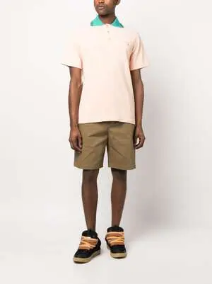 Maison Kitsuné Logo-appliqué Piqué Polo Shirt - Orange