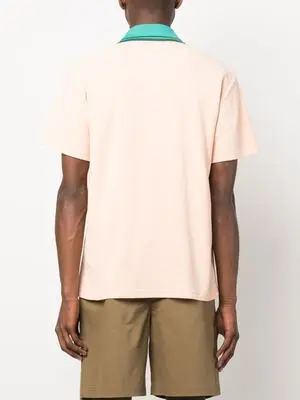 Maison Kitsuné Logo-appliqué Piqué Polo Shirt - Orange
