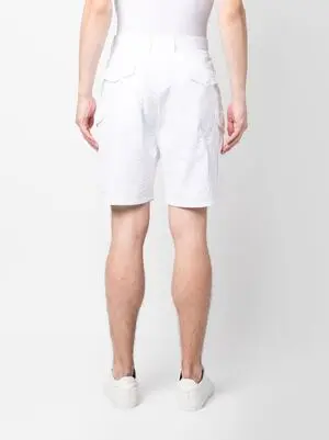 Giorgio Armani Seersucker High-waisted Cargo Shorts