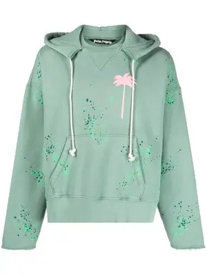 Palm Angels Palm Tree Print Hoodie