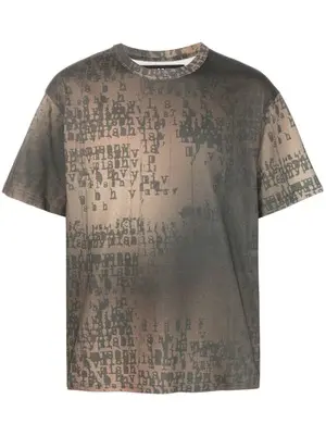 MISBHV Logo-print Bleached T-shirt
