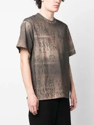 MISBHV Logo-print Bleached T-shirt
