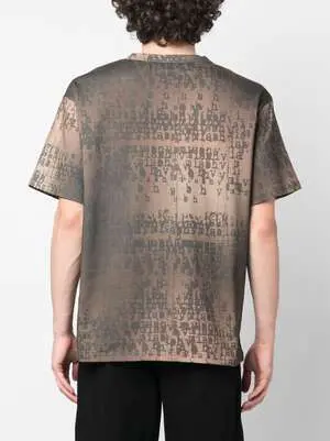 MISBHV Logo-print Bleached T-shirt