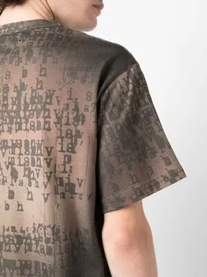 MISBHV Logo-print Bleached T-shirt