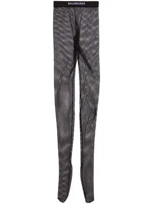 Balenciaga Logo-band Mesh Tights