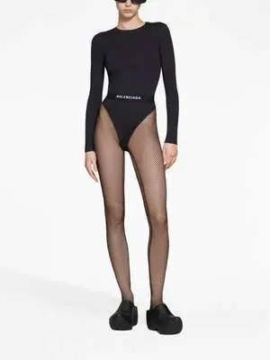 Balenciaga Logo-band Mesh Tights