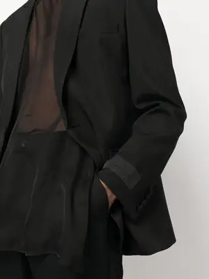 Valentino Garavani Logo-patch Single-breasted Blazer