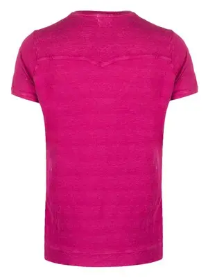 Massimo Alba Flores Short-sleeve Linen T-shirt