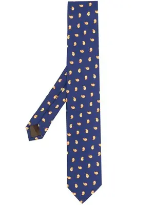 Church's Graphic-print Silk Neck Tie - Blue