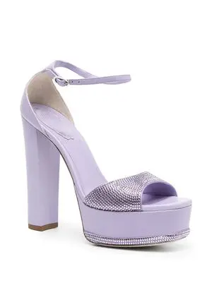 Rene Caovilla 90mm Crystal-embellished Platform Sandals