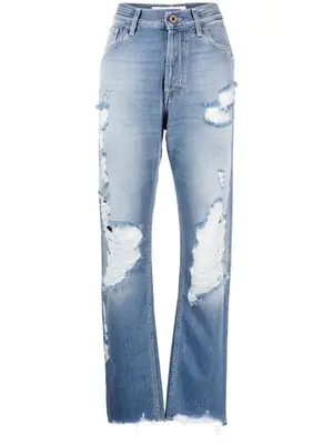 Jacob Cohen Medium Wash Bottoms For Women