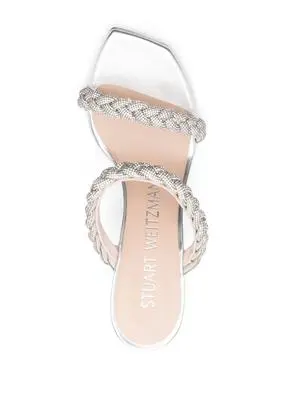 STUART WEITZMAN Braided Crystal-embellished 100mm Mules