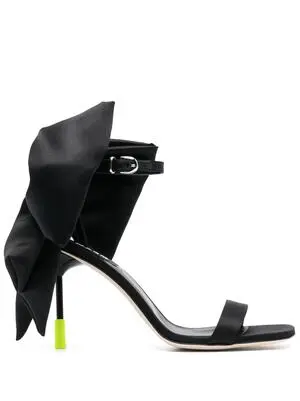 MSGM Bow-detail 100mm Leather Sandals