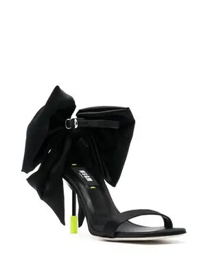 MSGM Bow-detail 100mm Leather Sandals