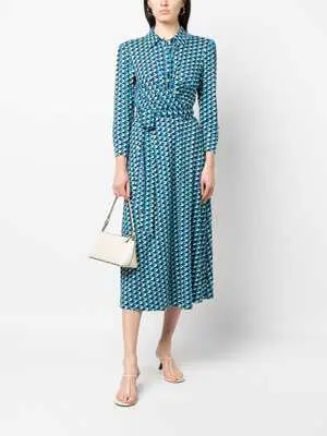 Diane Von Furstenberg Geometric-pattern Midi Dress