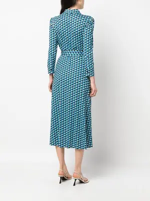 Diane Von Furstenberg Geometric-pattern Midi Dress