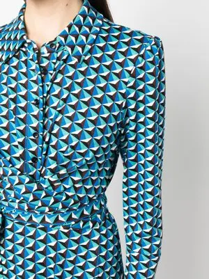 Diane Von Furstenberg Geometric-pattern Midi Dress