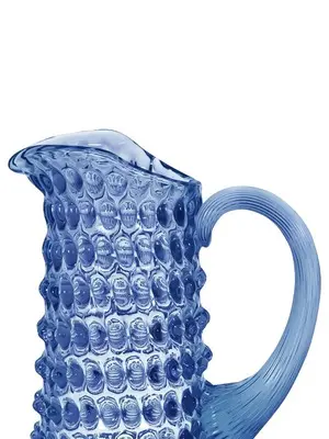 KLIMCHI Hobnail Crystal Tall Jug - Blue