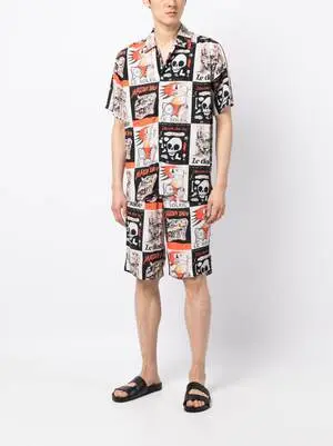 ENDLESS JOY Graphic-print Bermuda Shorts