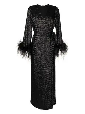 GILDA & PEARL Seraphina Long Robe - Black