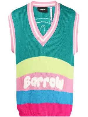BARROW Intarsia-knit Logo Vest