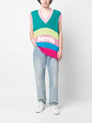 BARROW Intarsia-knit Logo Vest