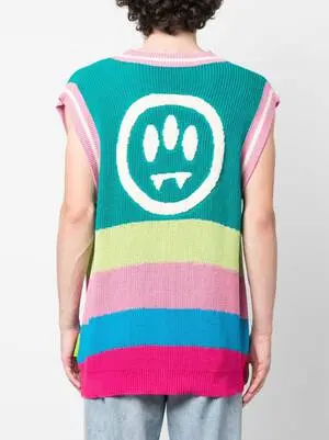 BARROW Intarsia-knit Logo Vest