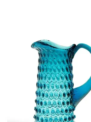 KLIMCHI Hobnail Crystal Tall Jug - Blue