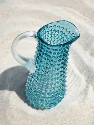 KLIMCHI Hobnail Crystal Tall Jug - Blue