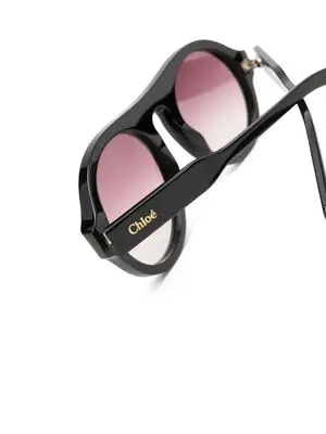 Chloé Pilot-frame Gradient-lens Sunglasses