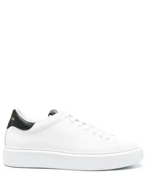 GIULIANO GALIANO Contrasting-detail Leather Sneakers