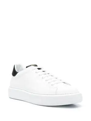 GIULIANO GALIANO Contrasting-detail Leather Sneakers