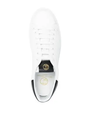 GIULIANO GALIANO Contrasting-detail Leather Sneakers