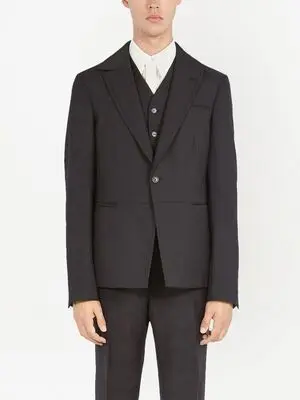 FERRAGAMO Waistcoat-detail Single-breasted Blazer