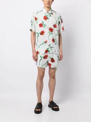 ENDLESS JOY Rose-print Shorts