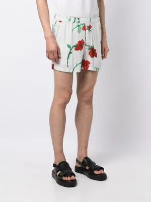 ENDLESS JOY Rose-print Shorts