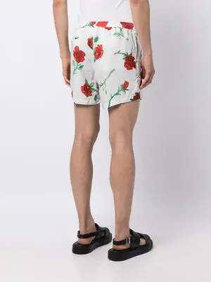 ENDLESS JOY Rose-print Shorts