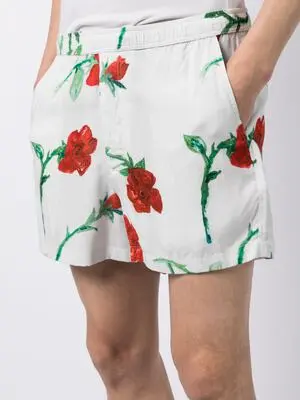 ENDLESS JOY Rose-print Shorts