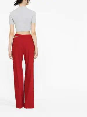 Heron Preston Cut-out Straight-leg Trousers - Red