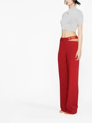 Heron Preston Cut-out Straight-leg Trousers - Red